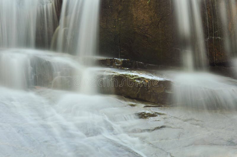 Beautiful Cascading Waterfall Over Natural Rock Stock Image - Image of ...