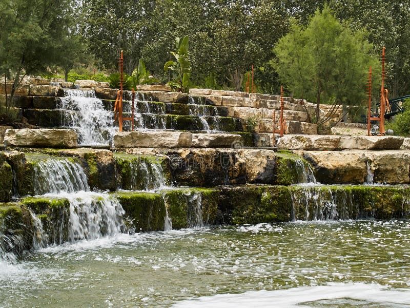 Beautiful Cascading Waterfall Over Rocks Stock Photo - Image of fresh ...