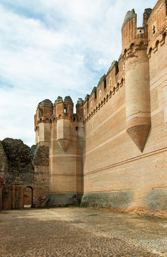 The Castle of Coca Segovia Built in 1453 Stock Photo - Image of ...