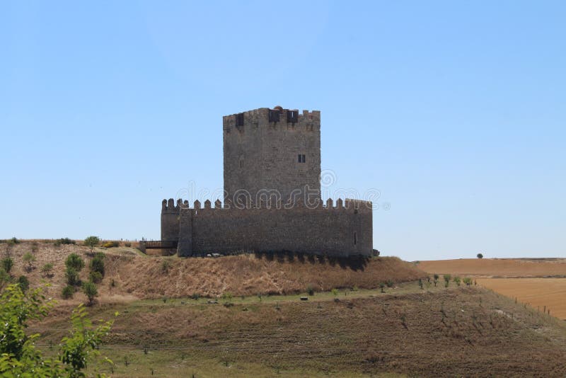 Beautiful Castle Stone Ancient Medieval Tower Fort High Spain Stock ...