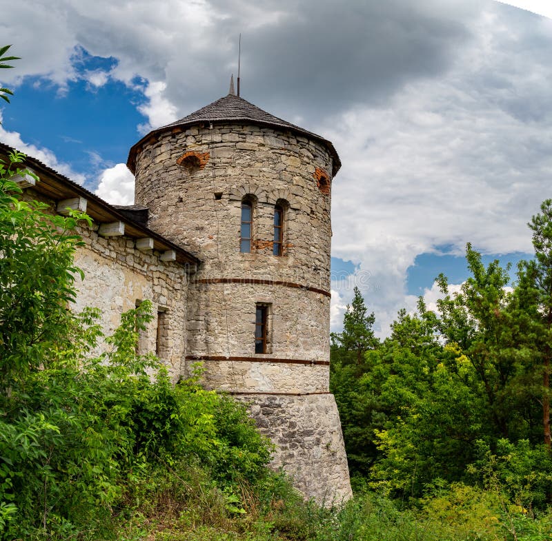A Beautiful Castle on a Sunny Day in the Town of Otrokov Stock Image ...