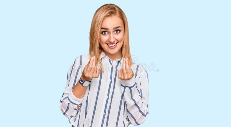 Beautiful Caucasian Woman Wearing Casual Clothes Doing Money Gesture