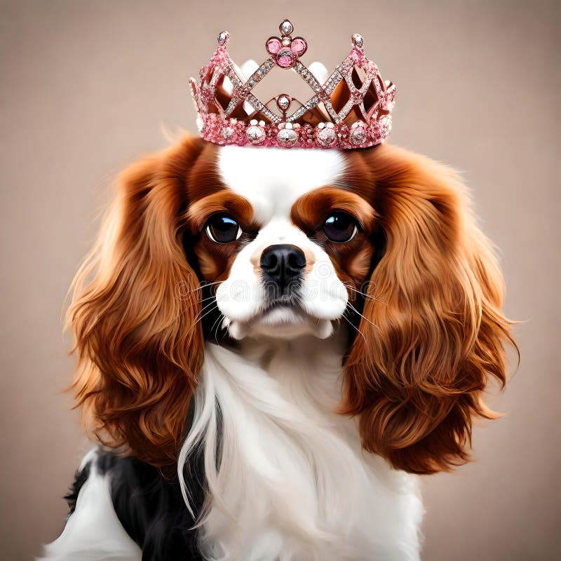 Beautiful Cavalier Dog - Ai Generated Image Stock Illustration ...
