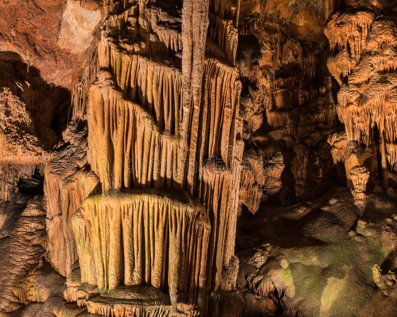 Beautiful Cave Formations with Stalagmites and Stalactites Deep Stock ...