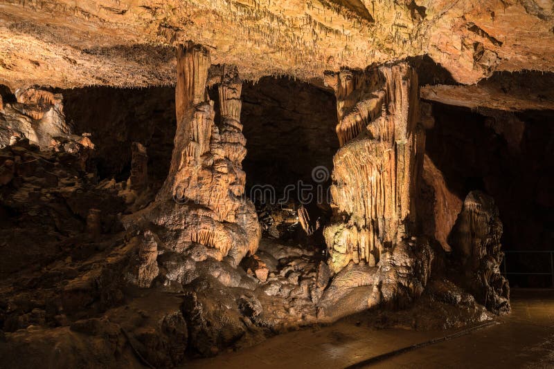 Beautiful Cave Formations with Stalagmites and Stalactites Deep Stock ...