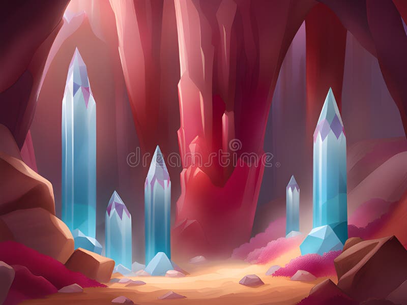 Cave Red Crystals Stock Illustrations – 189 Cave Red Crystals Stock ...