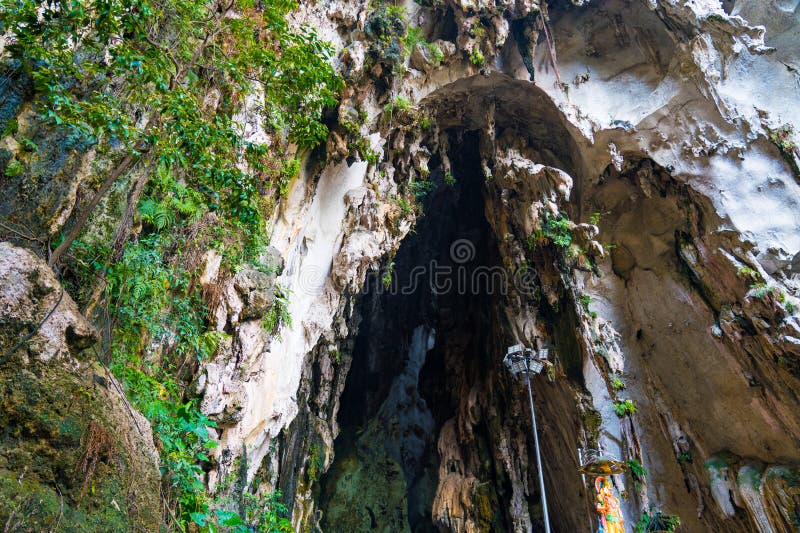 Beautiful Cave with Sky and Forest Inside Limestone Cave of Batu Cave ...