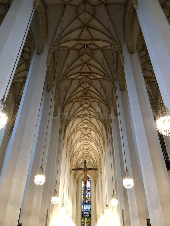 Beautiful Ceiling in the Church Stock Image - Image of european ...