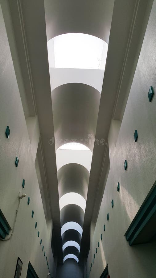 Beautiful Ceiling Design of Builidng Walkway Stock Photo - Image of ...