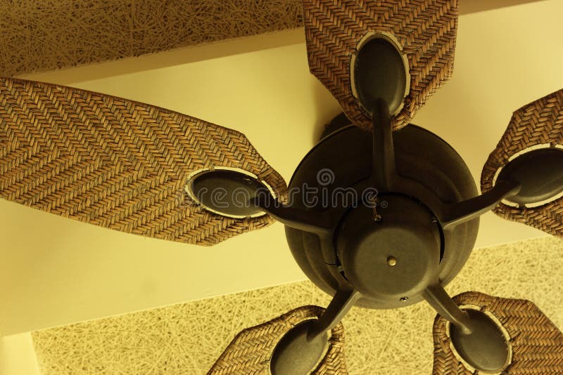A beautiful ceiling fan stock image. Image of cool, hotel - 15010573