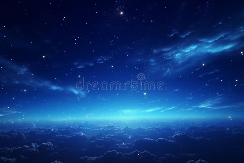 Beautiful Celestial Landscape with Clouds and Total Solar Eclipse Stock ...