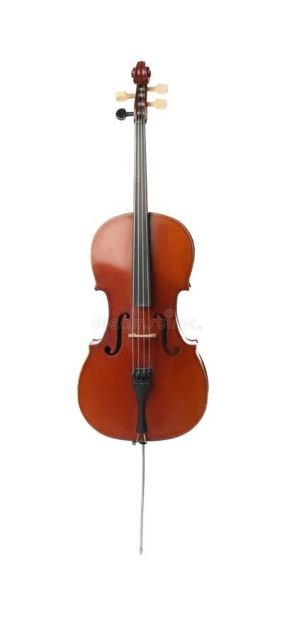 Beautiful Cello on White. Classic Musical Instrument Stock Image ...