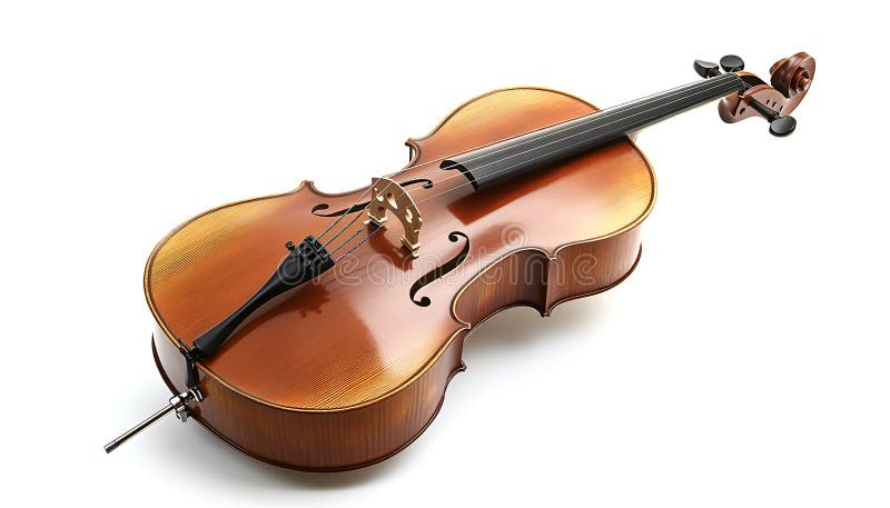Beautiful Cello Isolated on White. Classical Musical Instrument Stock ...