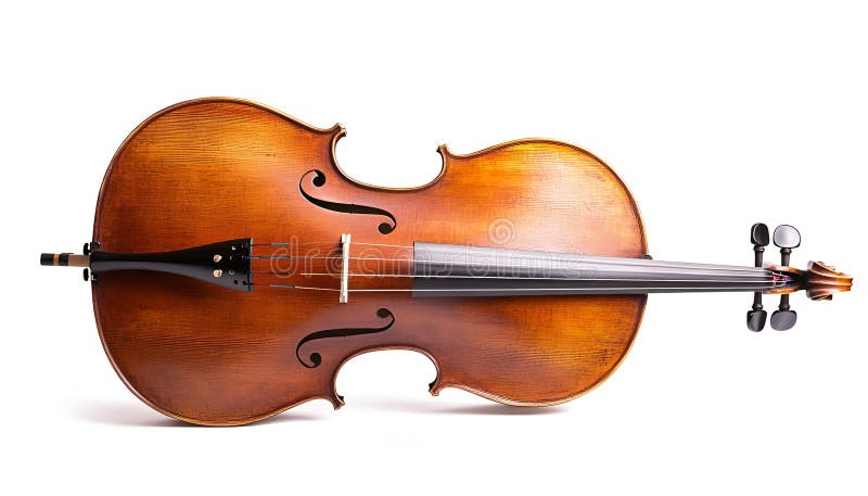 Beautiful Cello Isolated on White. Classical Musical Instrument Stock ...