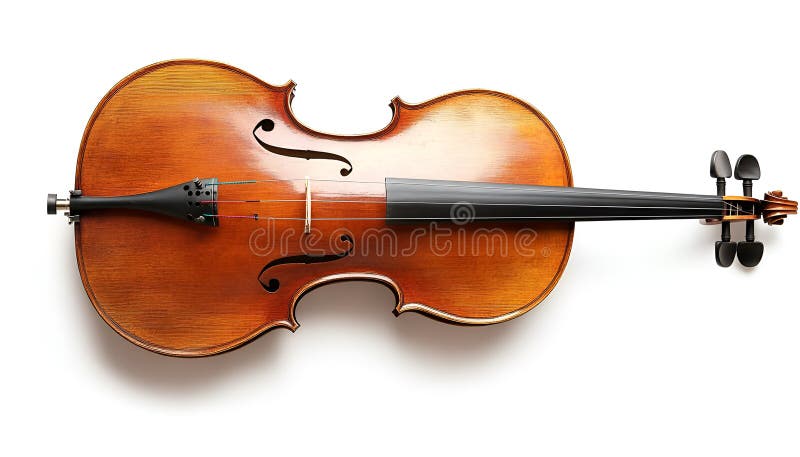 Beautiful Cello Isolated on White. Classical Musical Instrument Stock ...