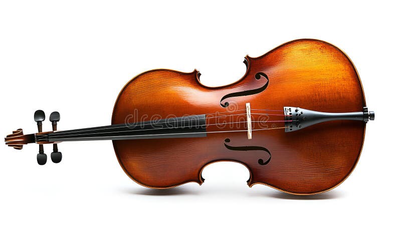 Beautiful Cello Isolated on White. Classical Musical Instrument Stock ...