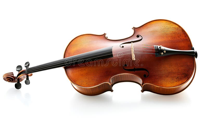 Beautiful Cello Isolated on White. Classical Musical Instrument Stock ...