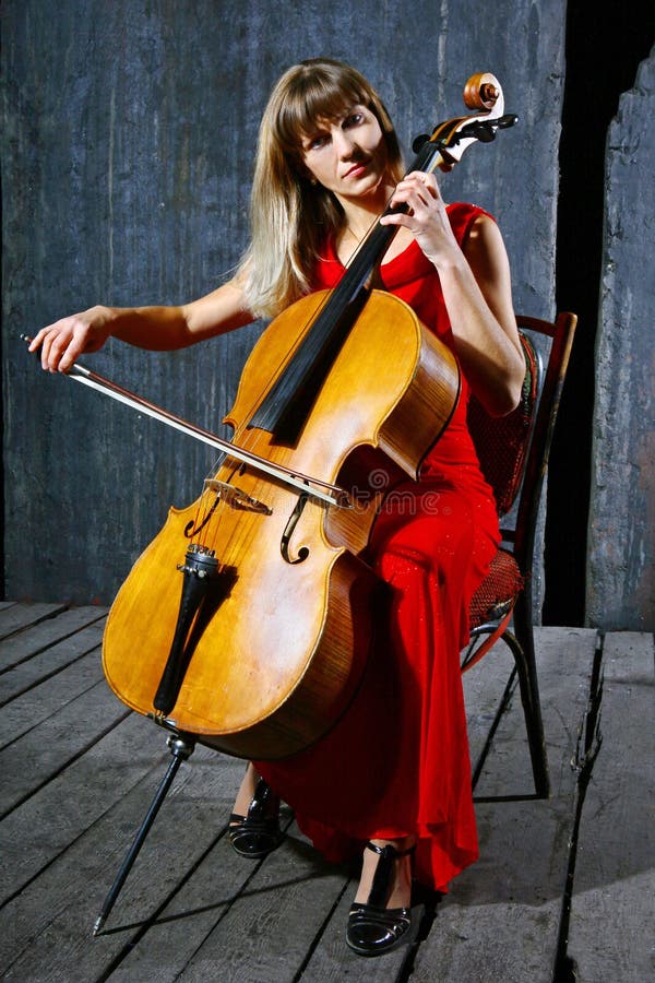 Beautiful cello musician stock image. Image of beautiful - 12191947