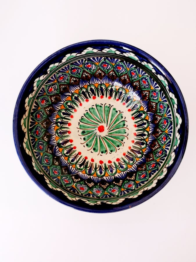 Beautiful Ceramic Painted Handmade Plate Stock Image - Image of figure ...