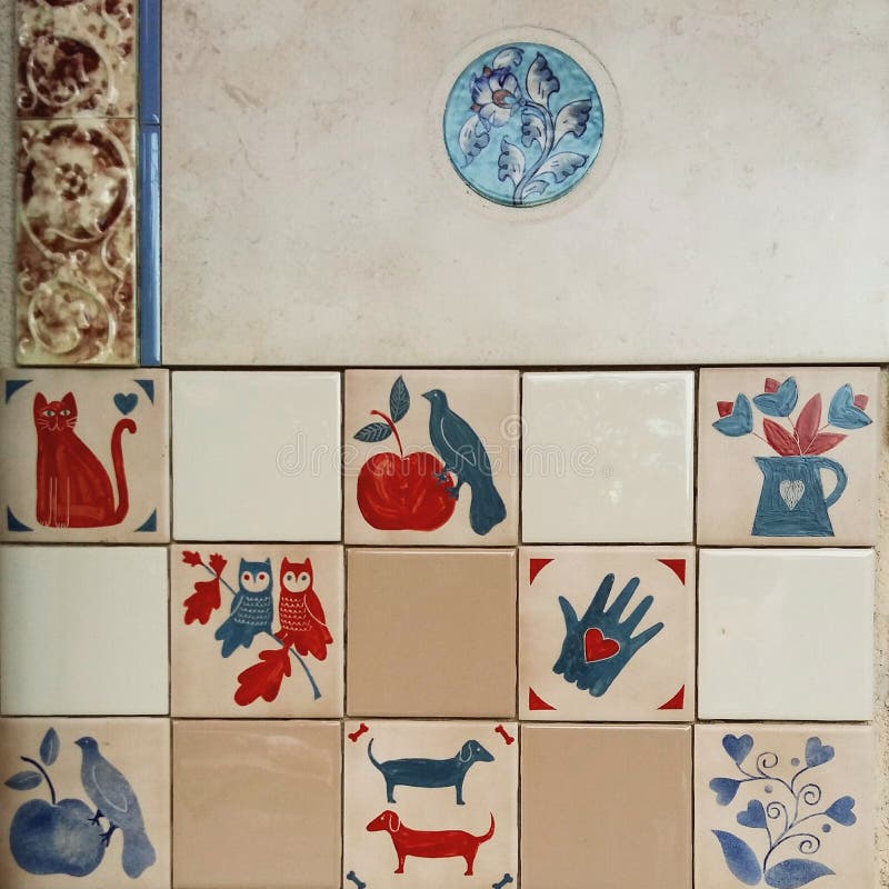 Beautiful ceramic tiles stock photo. Image of abstract - 84773296