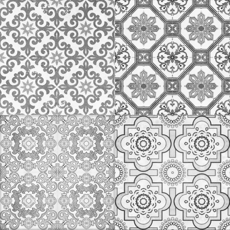 Beautiful Ceramic Tiles Patterns in the Park Public Stock Image - Image ...