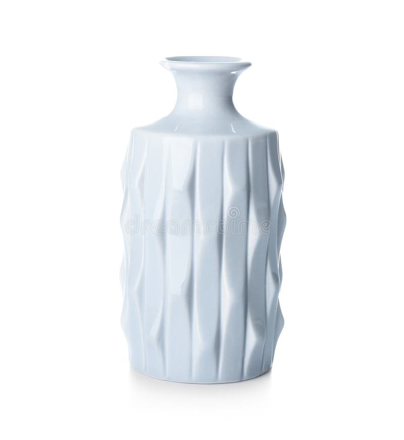 Beautiful Ceramic Vase on White Background Stock Image - Image of ...
