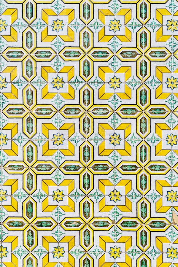 Beautiful Ceramic Wall Texture Pattern in Lisbon Stock Photo - Image of ...
