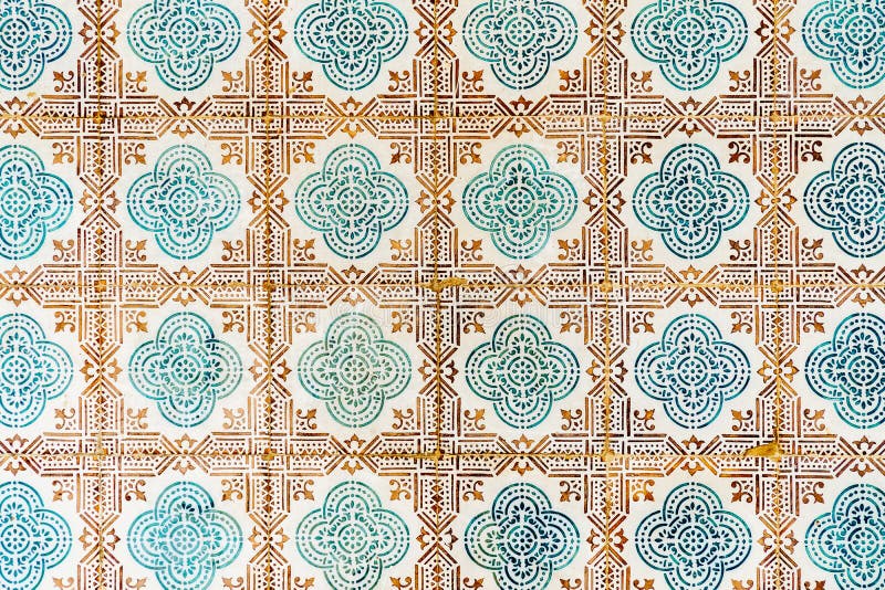 Beautiful Ceramic Wall Texture Pattern in Lisbon Stock Image - Image of ...