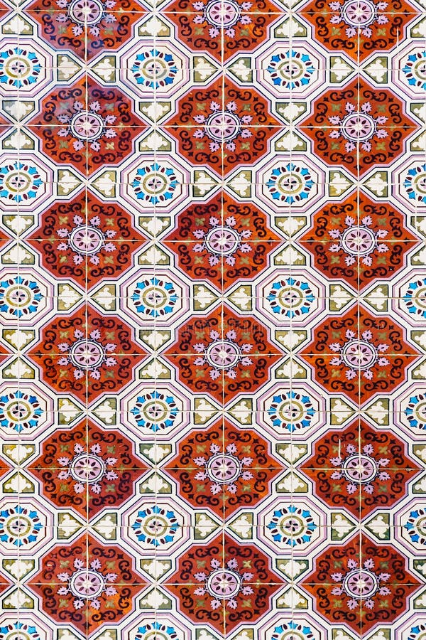 Beautiful Ceramic Wall Texture Pattern in Lisbon Stock Image - Image of ...