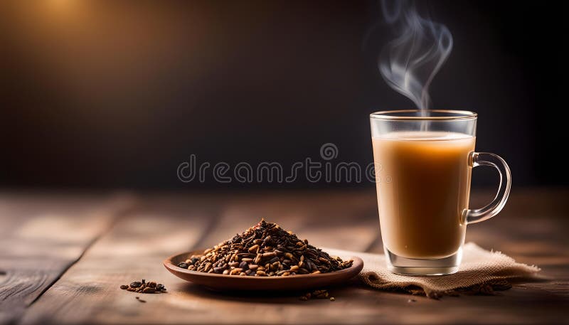 Beautiful Chai Tea with Copy Space Stock Illustration - Illustration of ...