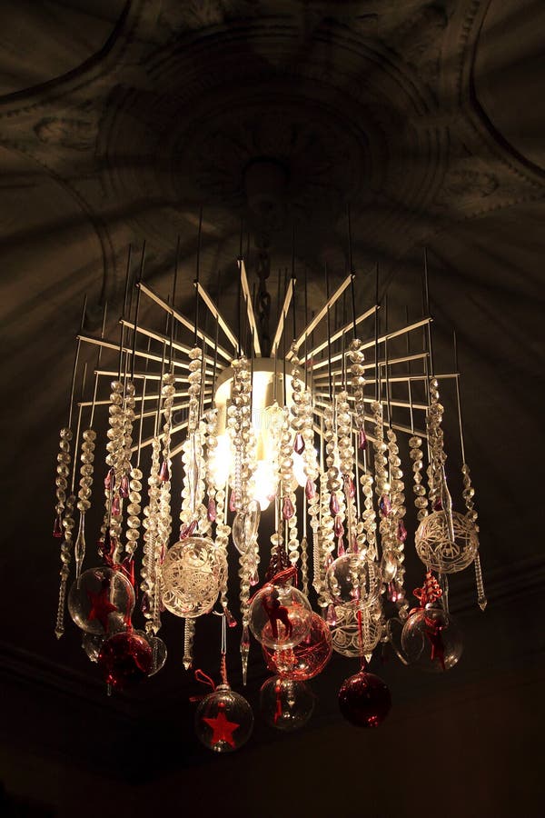 Beautiful Chandelier Glowing Stock Image - Image of beauty, elegance ...