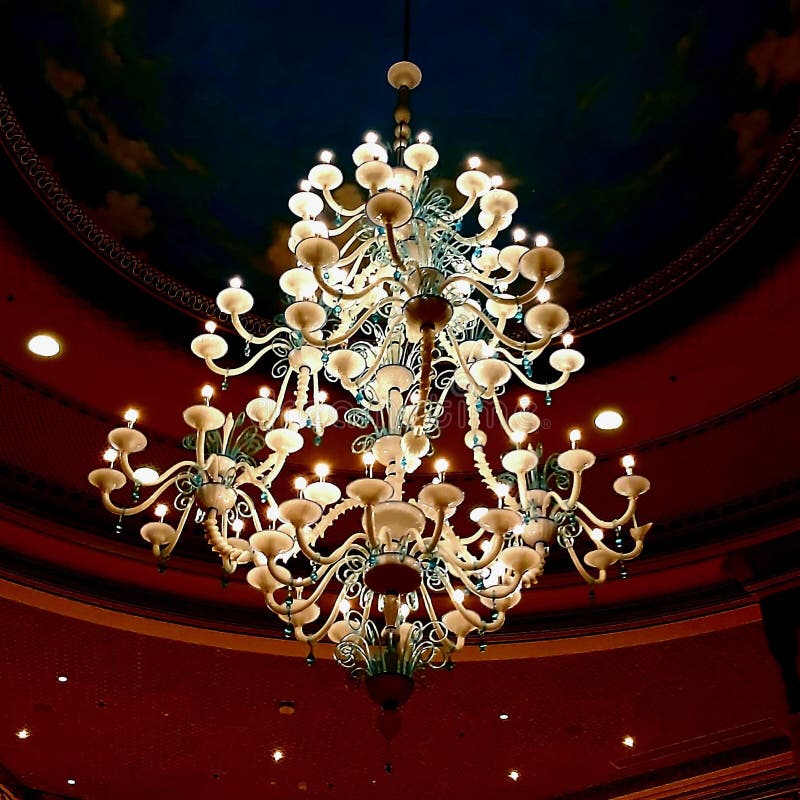 The Beautiful Chandelier in the Ritz Carltone Hotel in Riyadh Stock ...