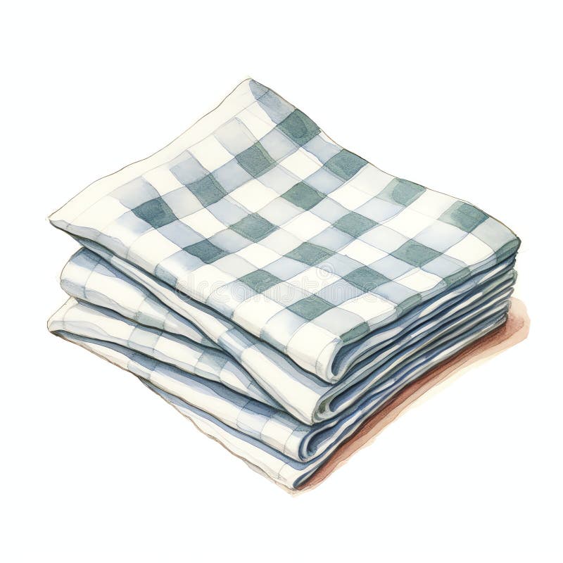 Beautiful Checkered Napkin Clipart Illustration Stock Illustration ...