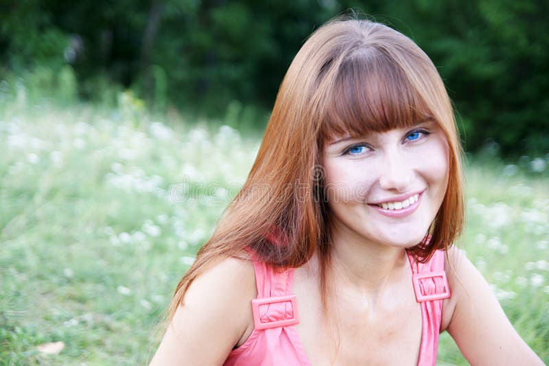 Beautiful cheerful girl stock photo. Image of rest, model - 18789054