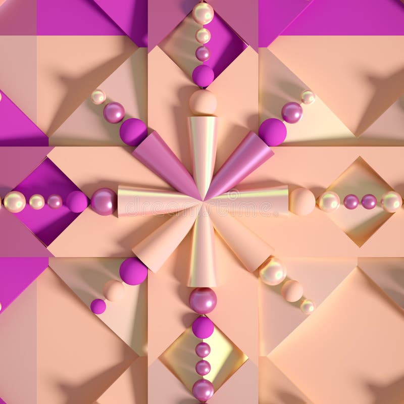 Beautiful, Cheerful Pattern Background. 3d Illustration, 3d Rendering ...