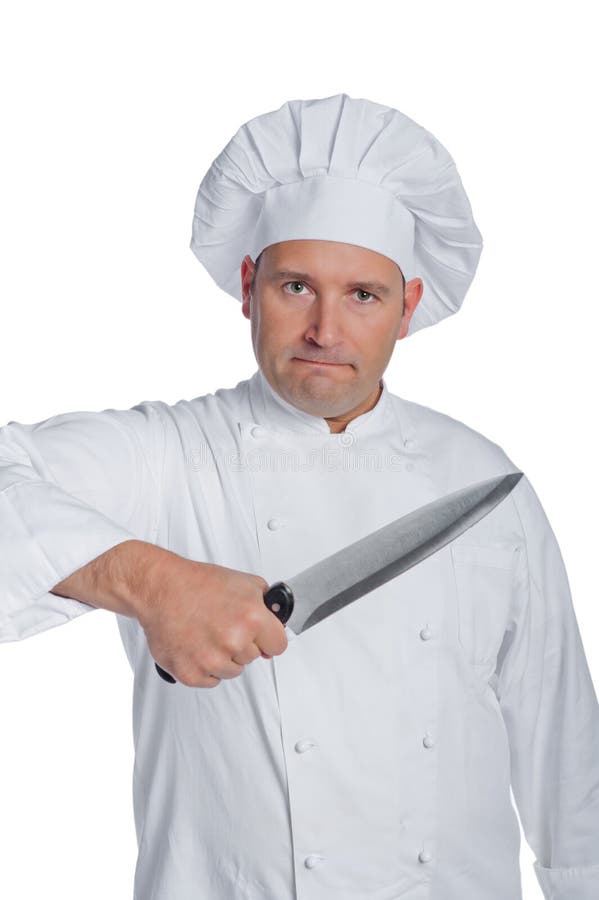 Professional Chef Isolated on White Background Stock Photo - Image of ...