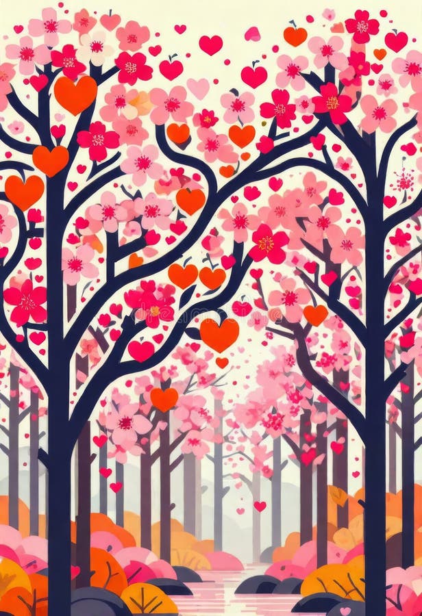 Beautiful Cherry Blossom Tree Isolated on White Backdrop. Stock Image ...