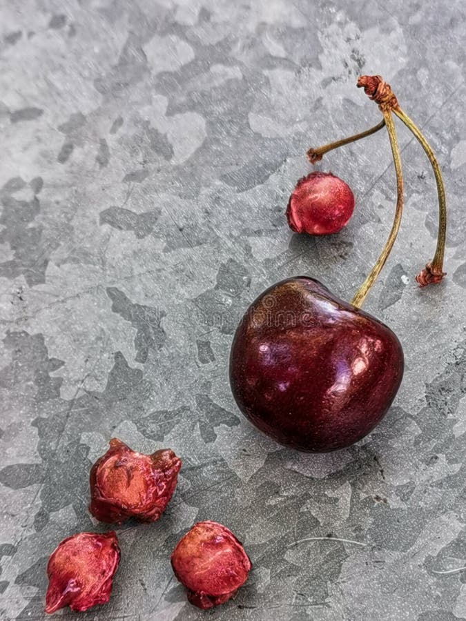 Beautiful Cherry on the Table and on the Saucer. Cherries and Cherry ...