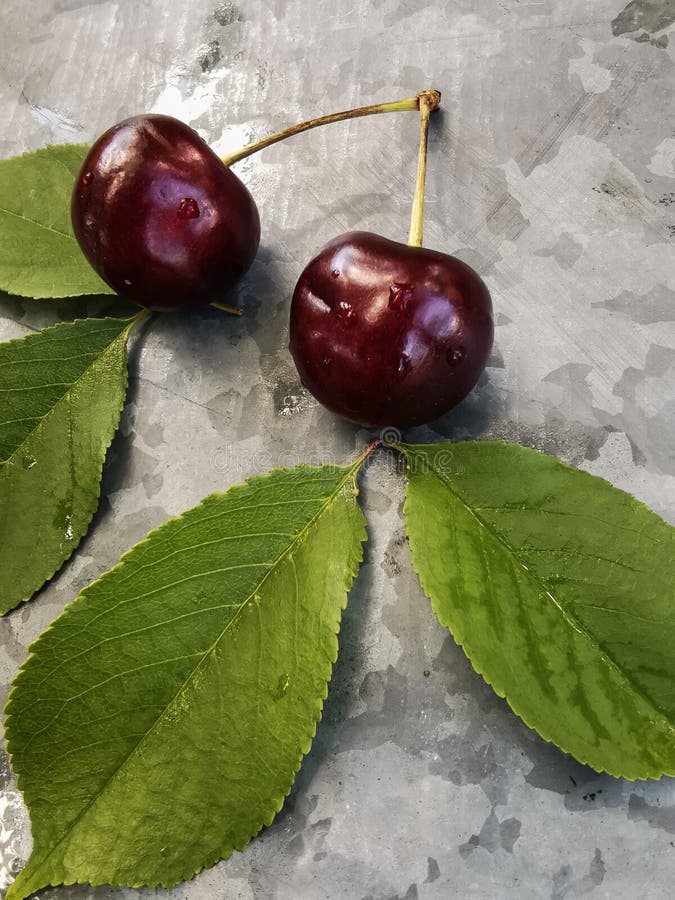 Beautiful Cherry on the Table and on the Saucer. Cherries and Cherry ...