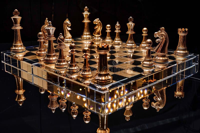 Beautiful Chess Piece Standing on Checkered Game Board during Strategic ...