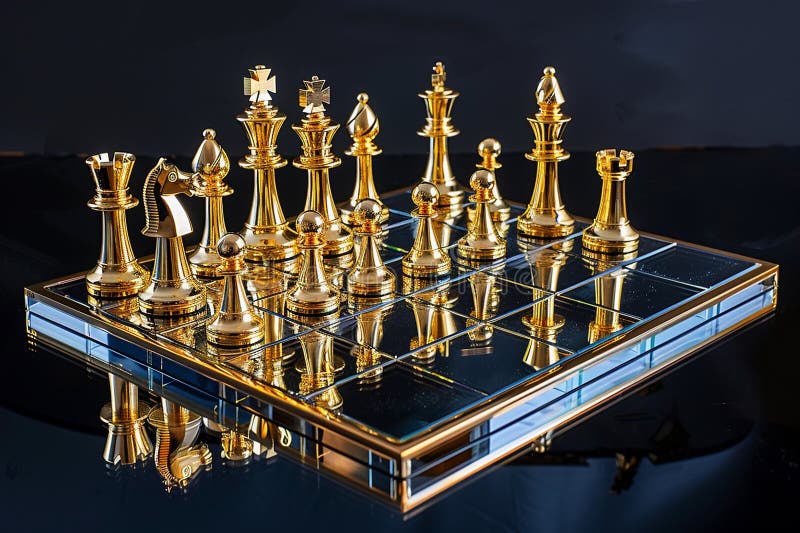 Beautiful Chess Piece Standing on Checkered Game Board during Strategic ...