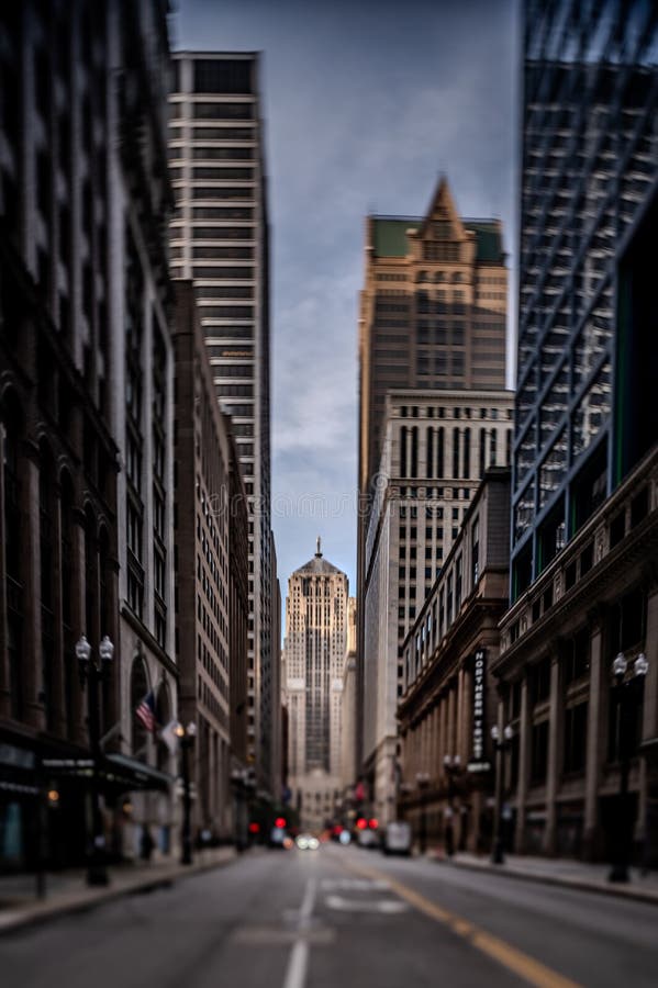 Beautiful Chicago City Scape Skyline in Summer Stock Image - Image of ...