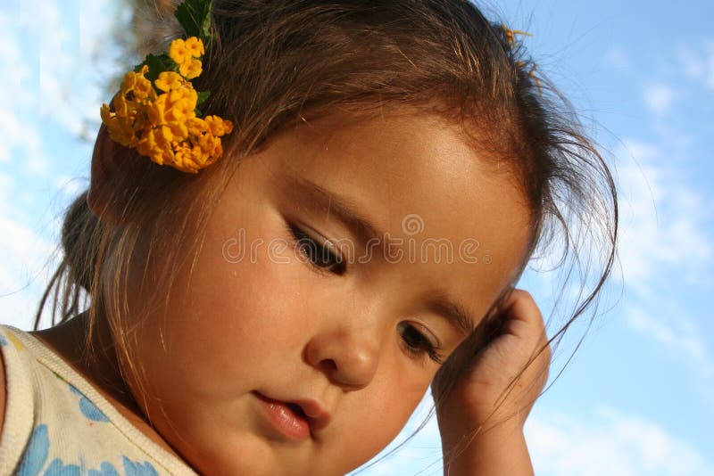 Beautiful Child stock image. Image of youth, toddler, flowers - 1175261