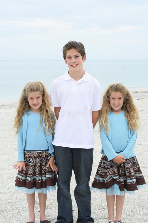 Beautiful Children on the Beach Stock Photo - Image of simplicity ...