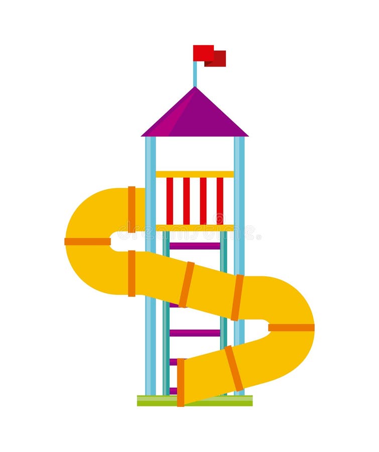 Beautiful Children Playground Icon Stock Vector - Illustration of child ...