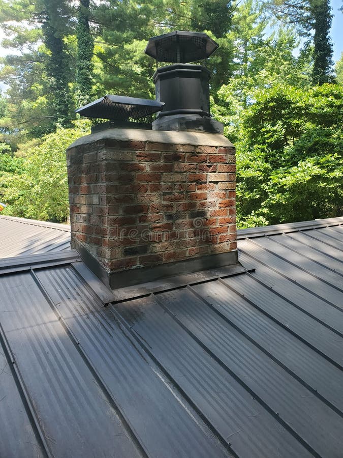 Beautiful Chimney makeover stock photo. Image of plant - 228733800