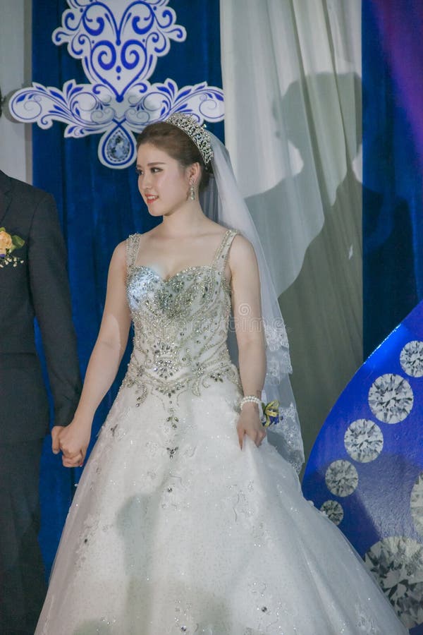 A beautiful Chinese bride stock image. Image of smile - 58456643