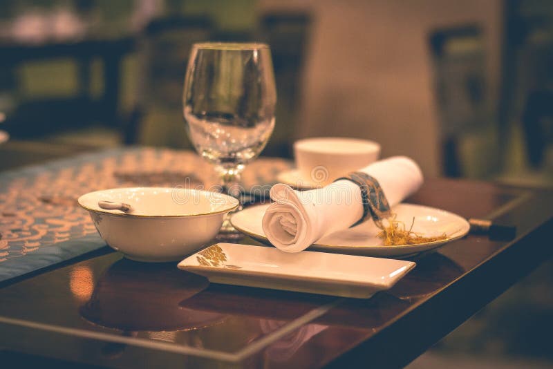 Beautiful Chinese Restaurant with Table Setting and China Porcelain ...
