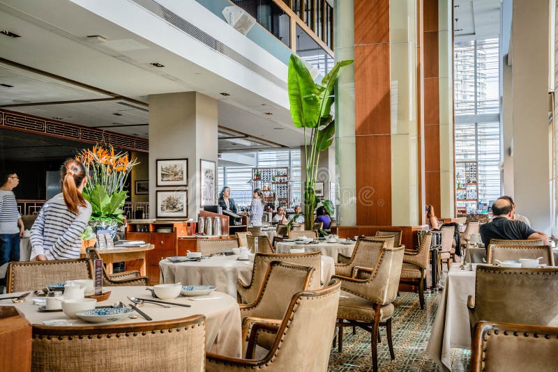 A Beautiful Chinese Restaurant with Beautiful Table Setting and and ...