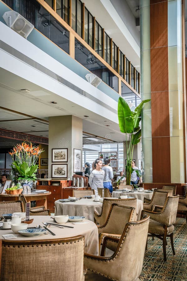 A Beautiful Chinese Restaurant with Beautiful Table Setting and and ...